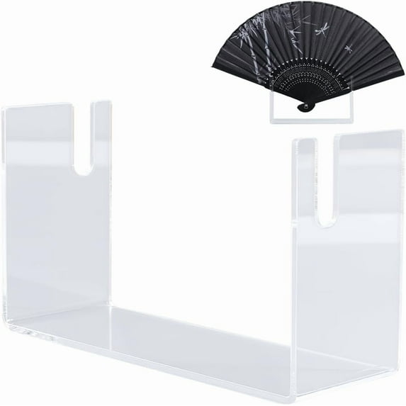 Acrylic Fan Display Stand Clear Folding Handheld Fans Holder Base Easel ...