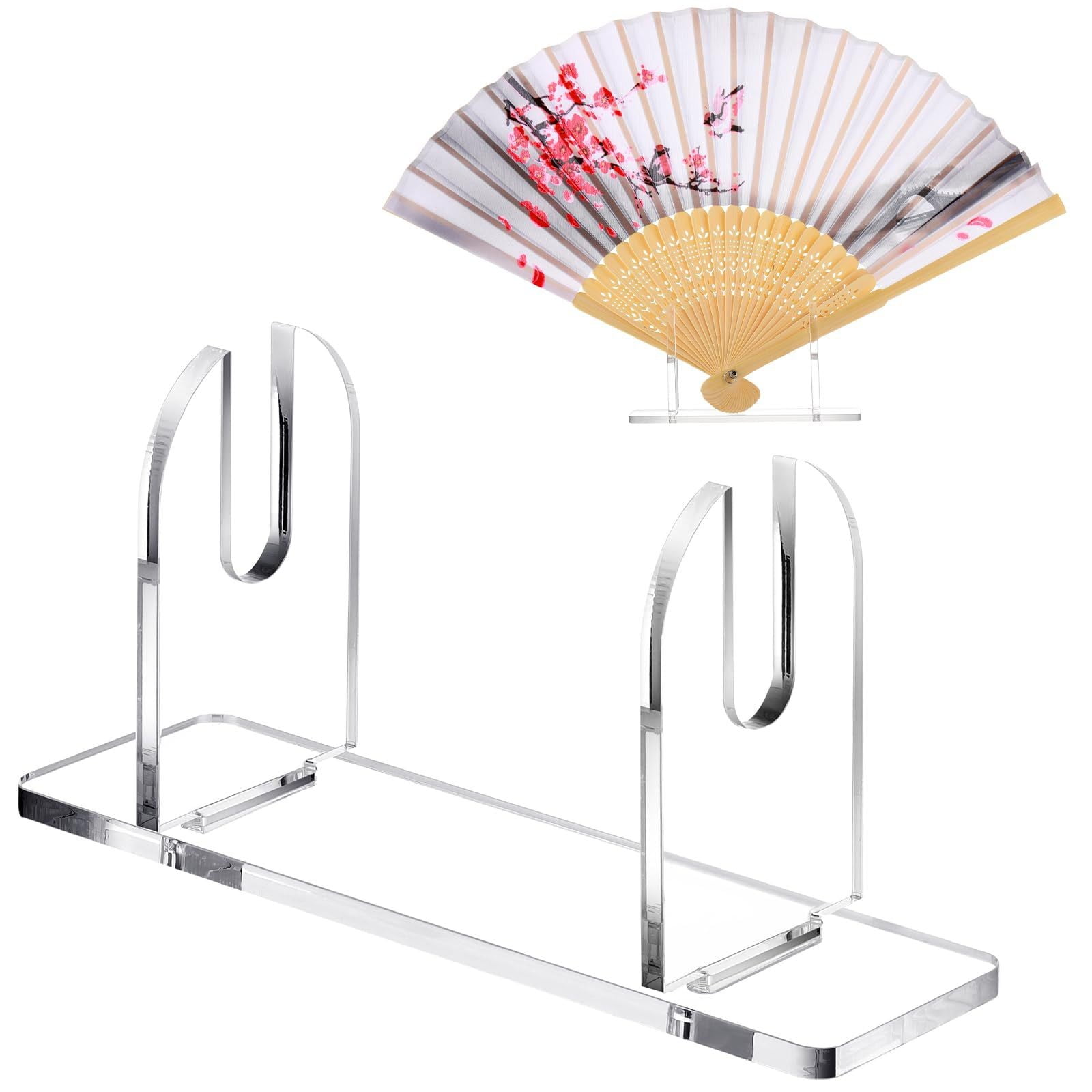 Acrylic Fan Display Stand, Wall-Mounted Storage, Clear Plastic ...