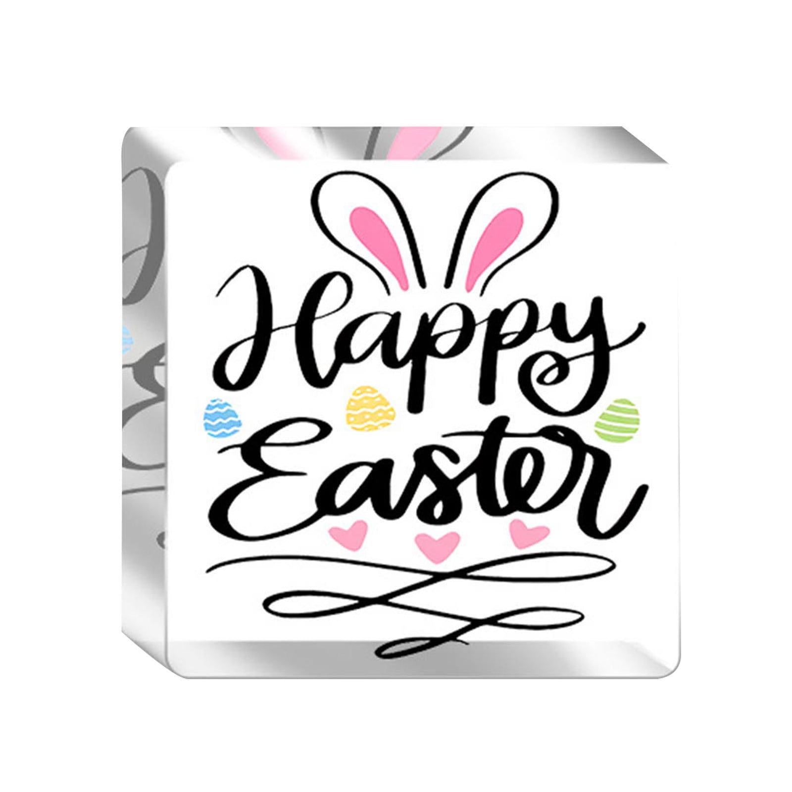 Easter Square Happy Acrylic Tabletop Decoration Signs Happy Easter ...