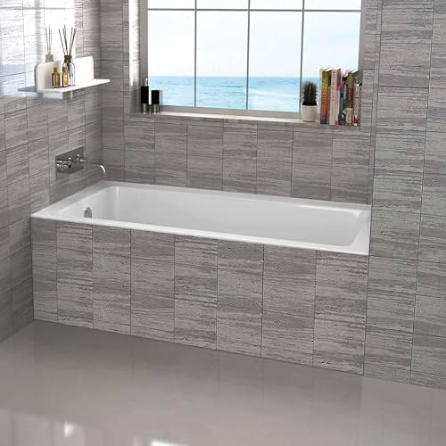 Acrylic Fiberglass Drop In Bathtub - Alcove Soaking Bath Tub with ...