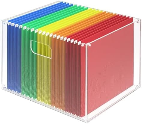 Acrylic File Box File Organizer Box, Filing Box File Folder Box ...