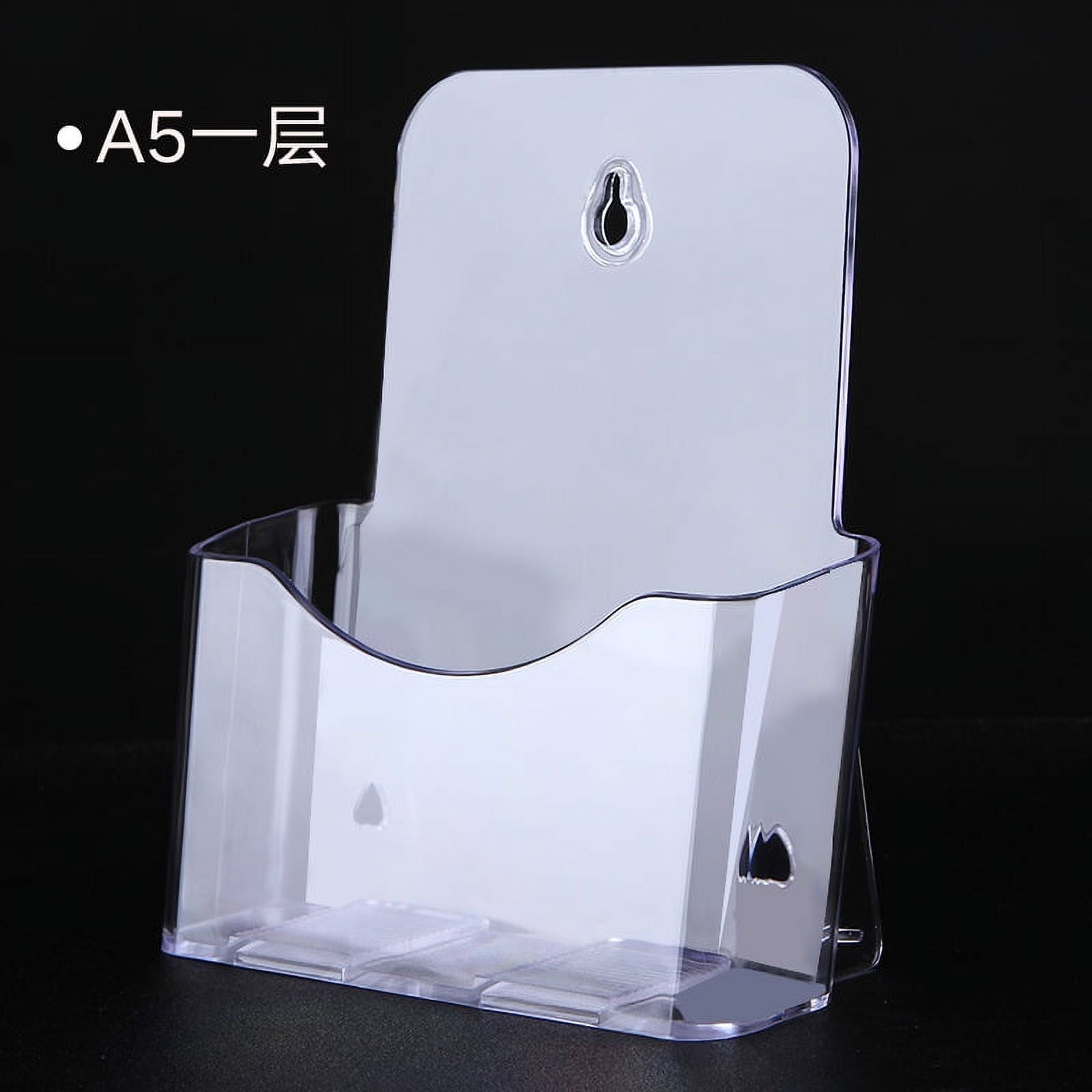 Acrylic File Holder 1 Set Wall Mounted Document Organizer Magazine Rack ...