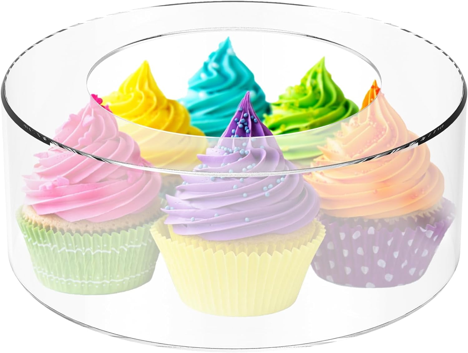 Acrylic Fillable Cake Stand Cake Riser Cake Tier, Transparent Round ...
