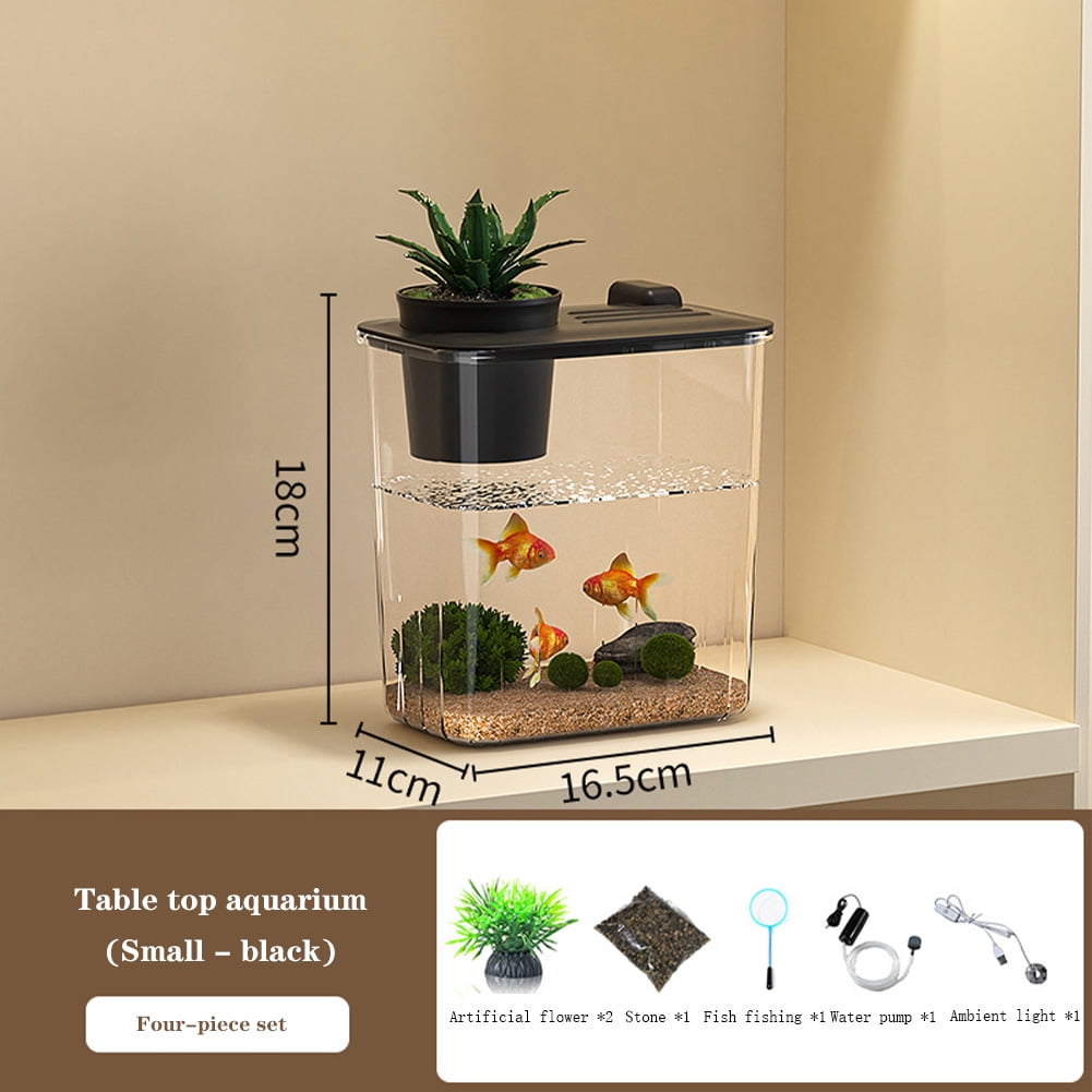 Acrylic Fish Tank, Small Fish Tank Complete Aquarium Starter Kit ...