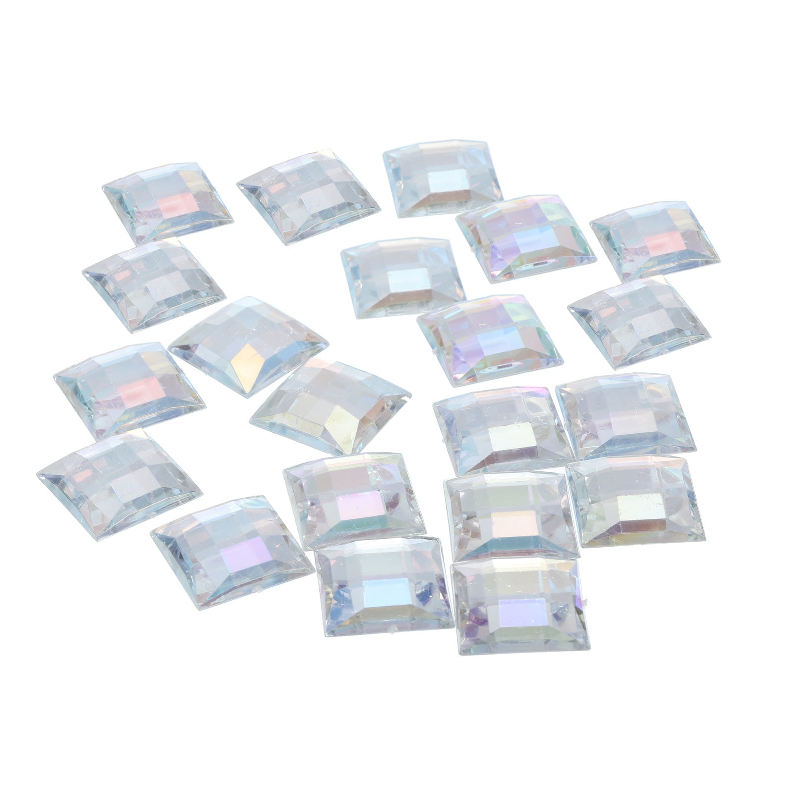 Acrylic Flat Back Rhinestones Square Artificial Gemstone for Crafts ...