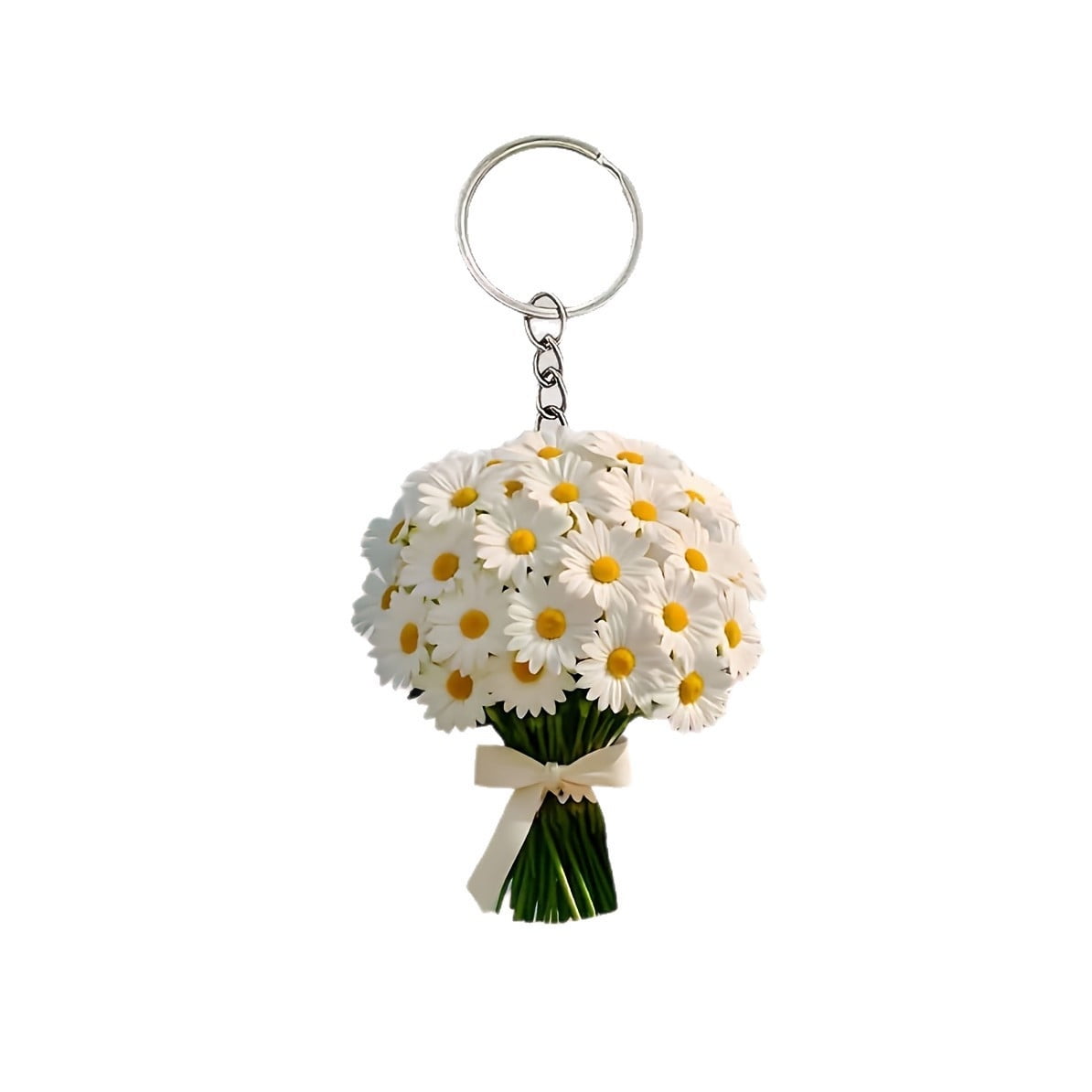 Acrylic Flat Car Decoration 2D Plane Flower Keychain Hanging Ornament ...