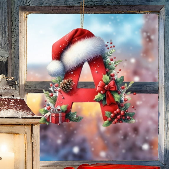 Acrylic Flat Letter Hanging Ornaments Christmas Tree Home Party ...