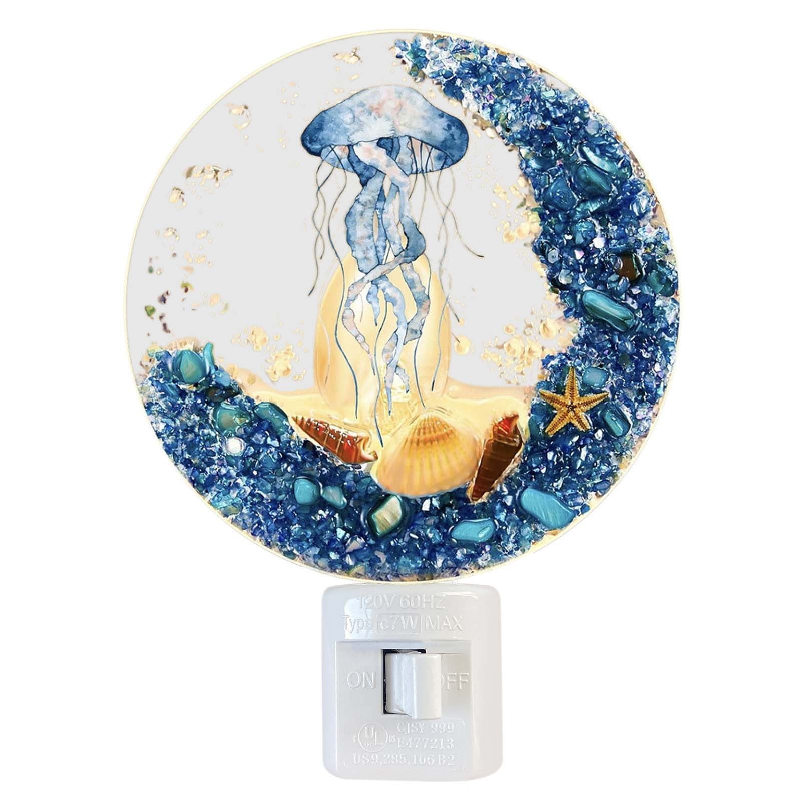 Acrylic Flat Night Light, Sea Theme Wall Accent, Dimmable LED, Modern ...