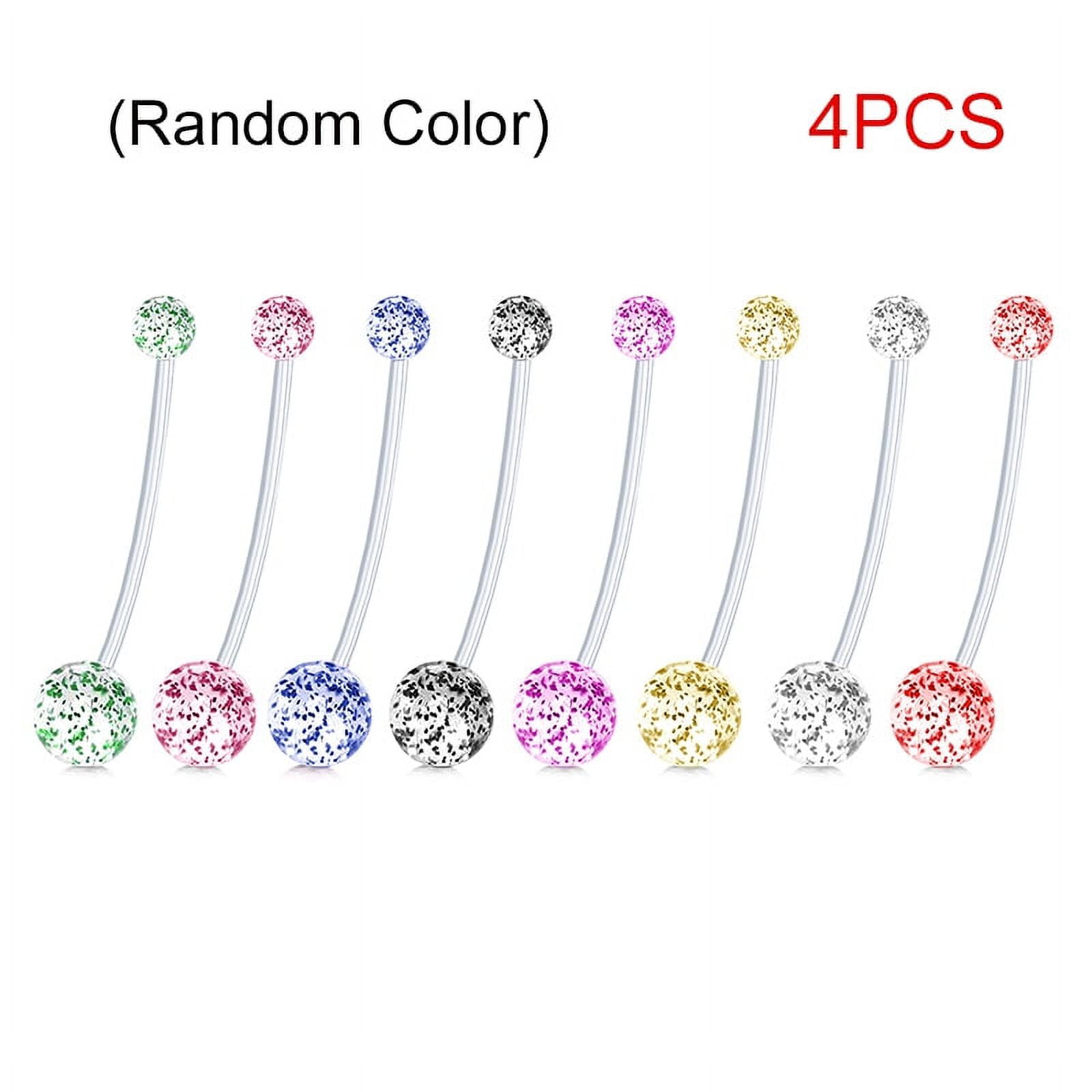 Acrylic Flexible Navel Belly Button Pregnant Maternity Barbell Ring ...