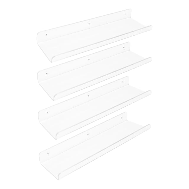 REGALWOVEN Acrylic Floating Shelves for Wall, Clear Acrylic Shelves for ...