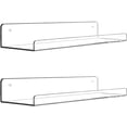 Acrylic Floating Wall Ledge Shelf, Clear Bathroom Storage Shelves ...