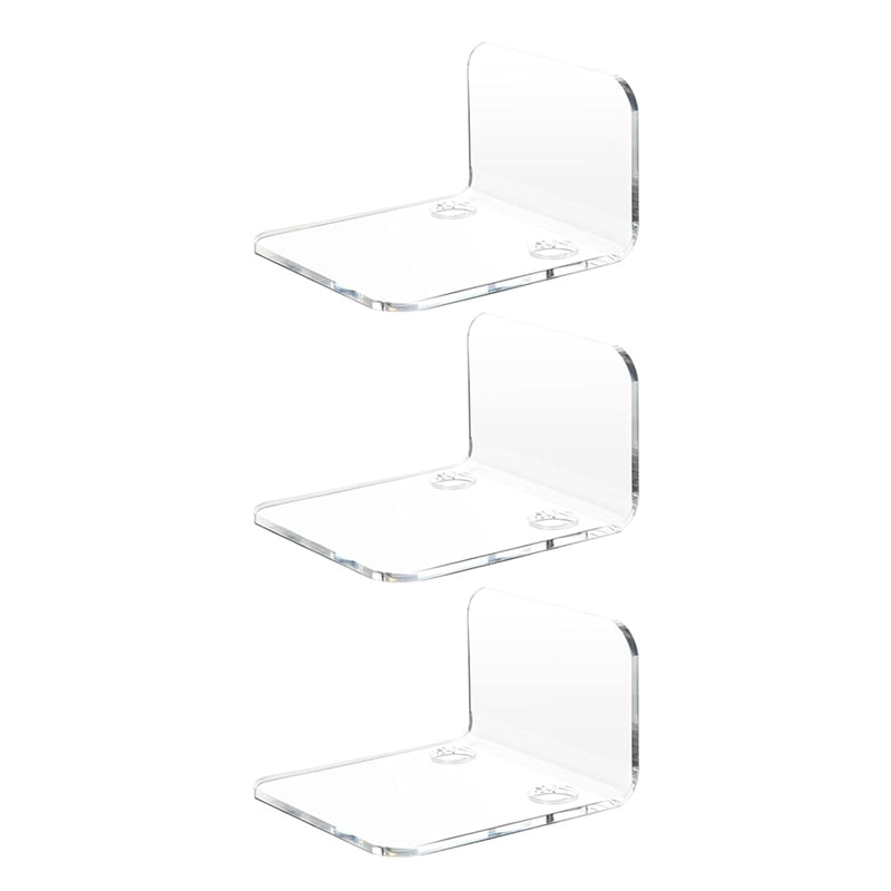 Acrylic Floating Wall Shelves Set of 3 for Security Cameras, Baby ...