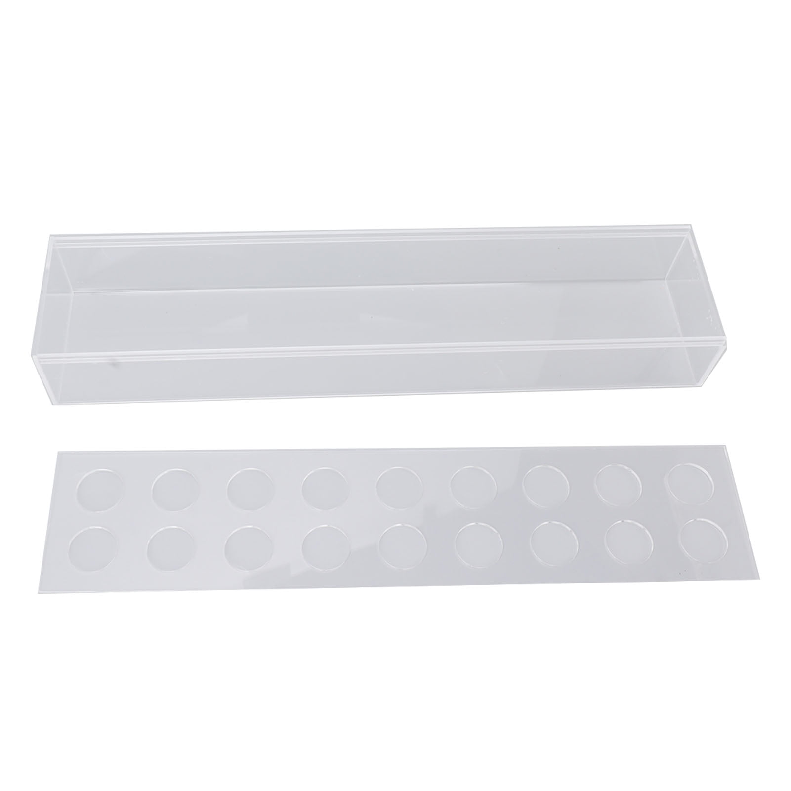 Acrylic Flower Vase Clear Rectangular Centerpiece Box with 18 Holes for ...