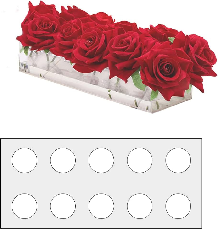 Acrylic Flower Vase Rectangular,Clear Acrylic Flower Box for Dining ...