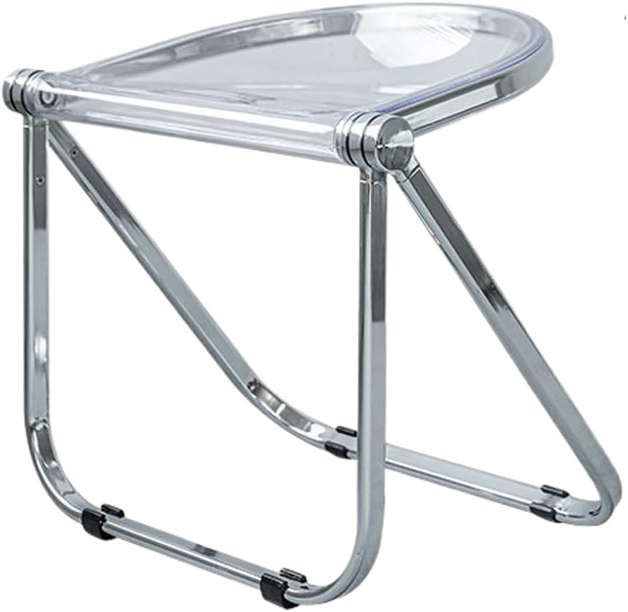 Acrylic Folding Chair Armless Ergonomic Chair Plastic Transparent ...