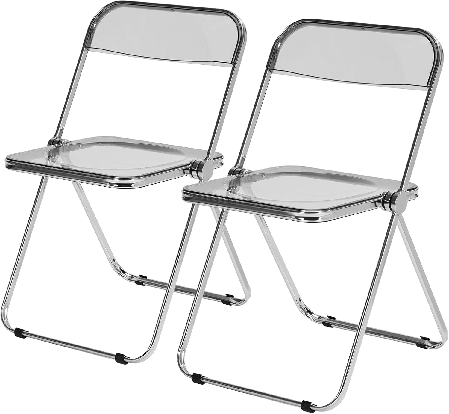 Acrylic Folding Chairs 2 Pack, Luxury Modern Clear Folding Chair with ...