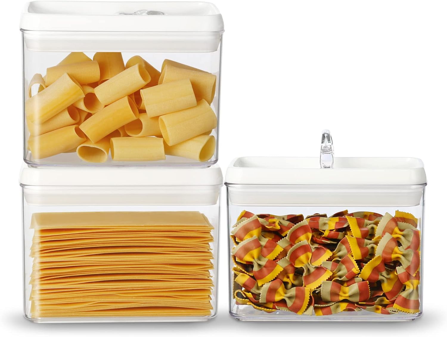 Acrylic Food Storage Container with Lid r Tight Ring Seal Flip Top ...