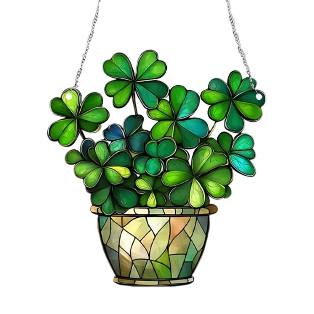 Acrylic Four-Leaf Clover Decorative Hanging - Adds Luck and Spring to ...