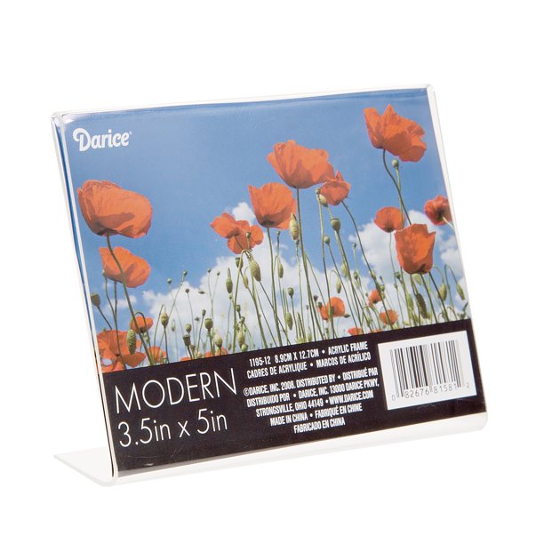 Acrylic Frame Clear Horizontal 3.5 X 5 Inches - Walmart Business Supplies