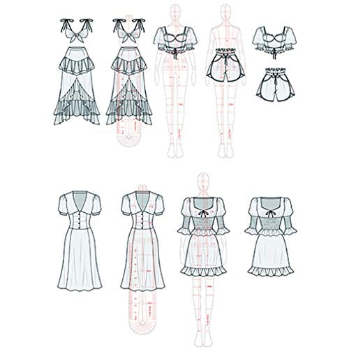 Acrylic French Curve Fashion Template Ruler Female Humanoid Clothing ...