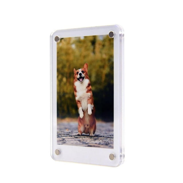 Acrylic Fridge Magnetic Frame, Double Sided Refrigerator Magnet Picture ...