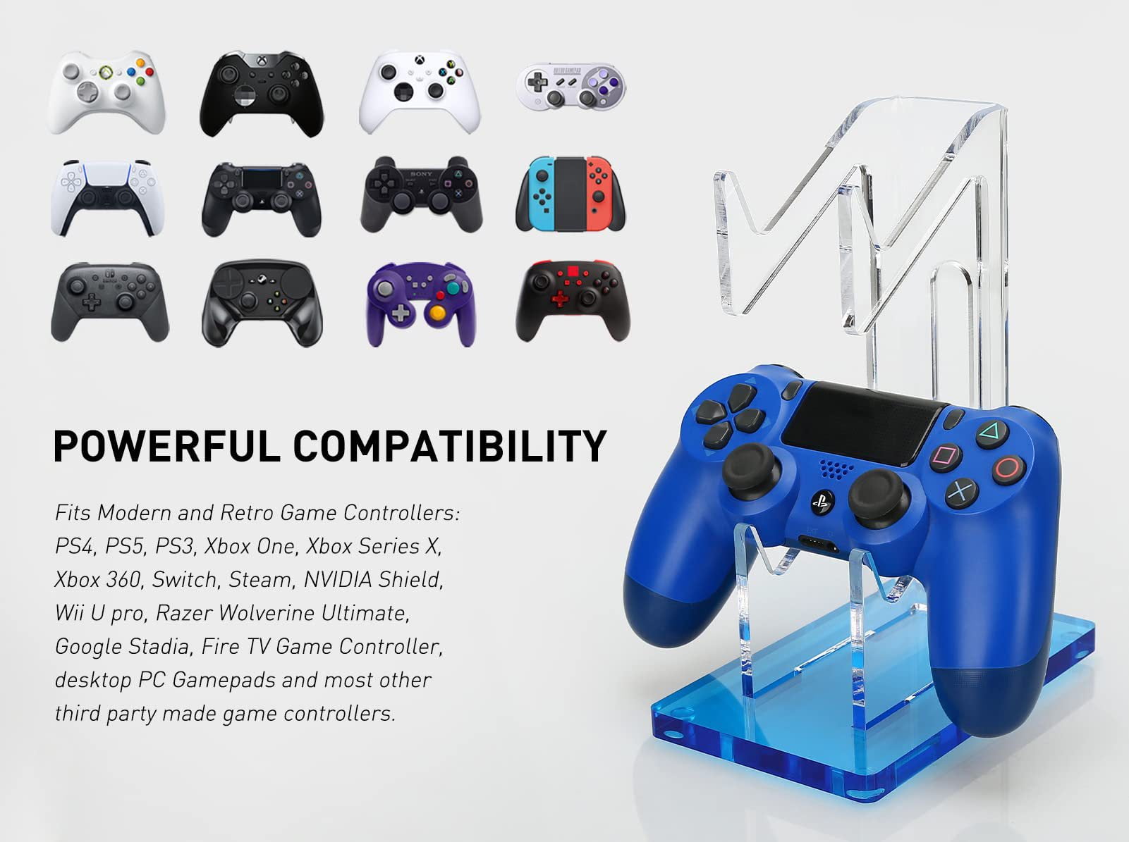 Acrylic Game Controller Holder Accessories Headset Stand Hanger for PS4 ...