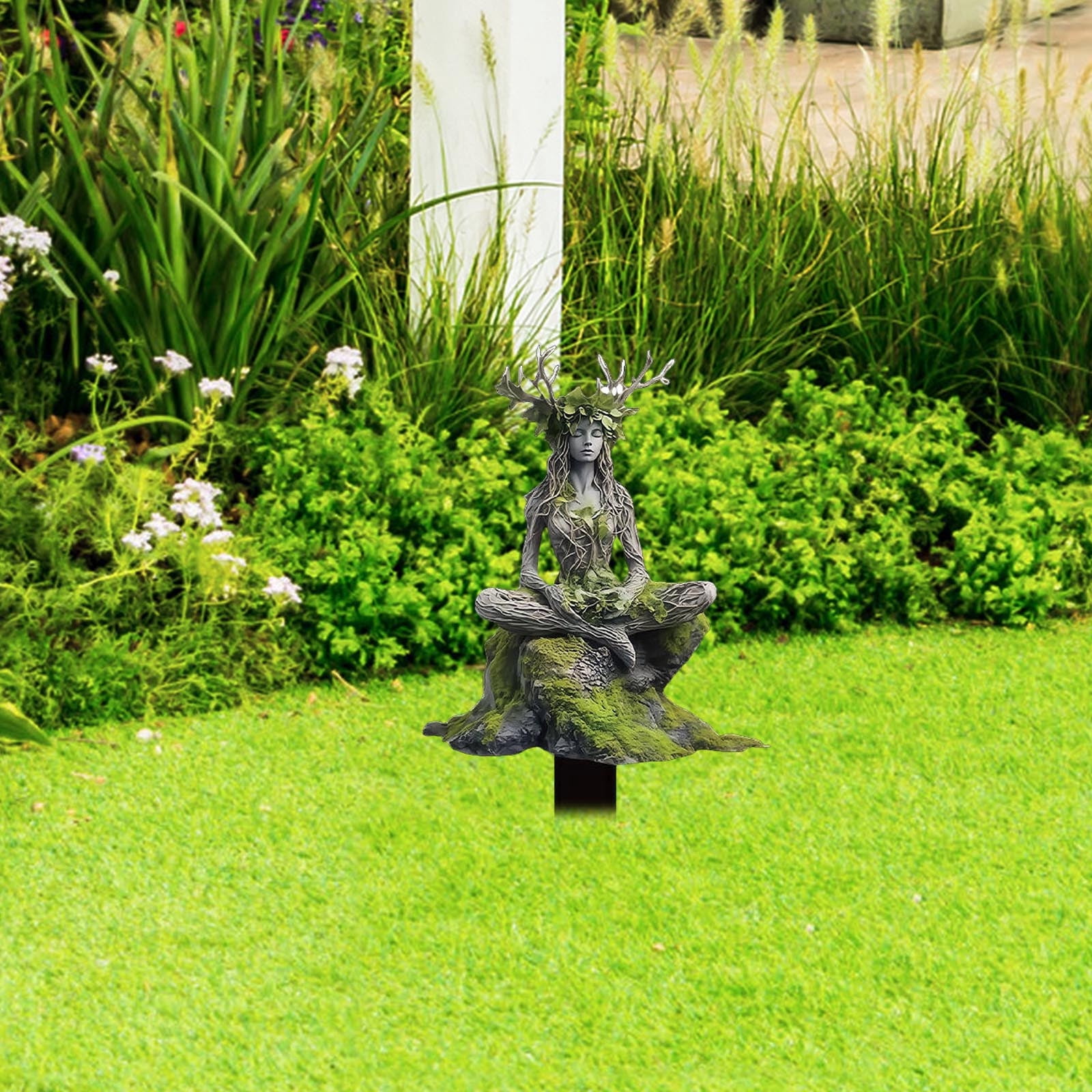 Acrylic Garden Decoration Pile Earth Green Outdoor Courtyard Decoration ...