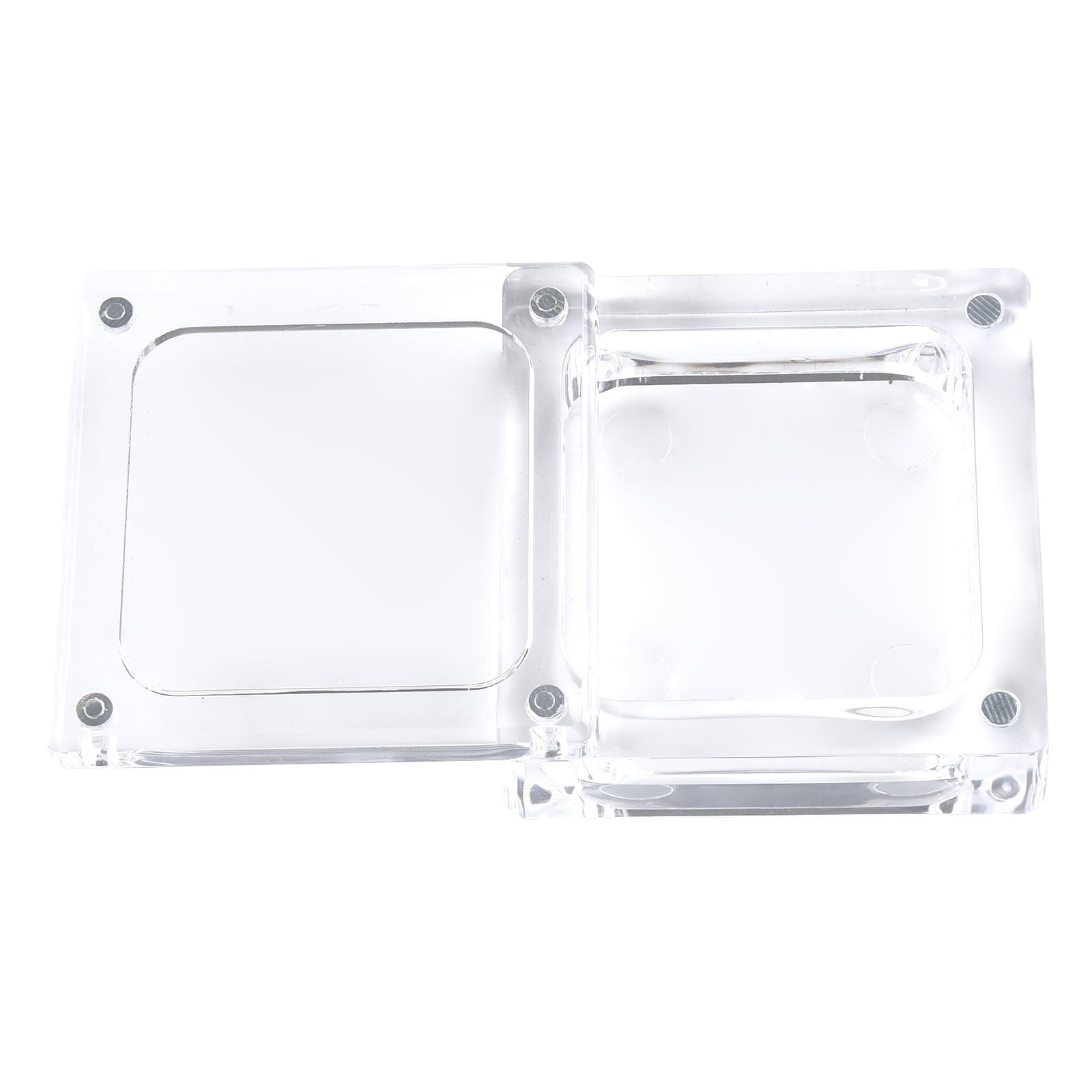 Acrylic Gem Box White Black Showcase Gemstone Casket Diamond Display ...