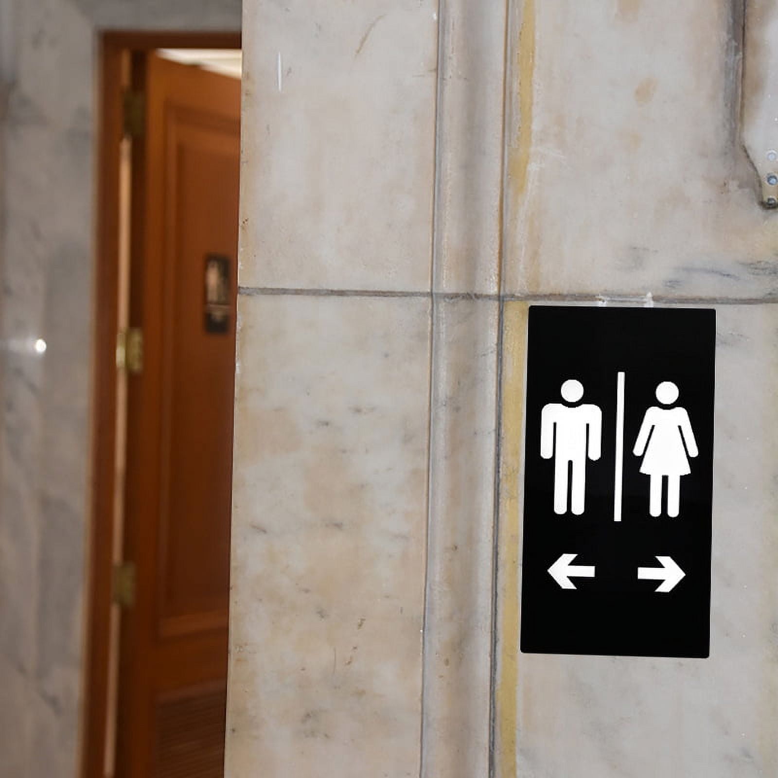 Acrylic Gender Bathroom Sign Men and Women Toilet Sign Self-adhesive ...