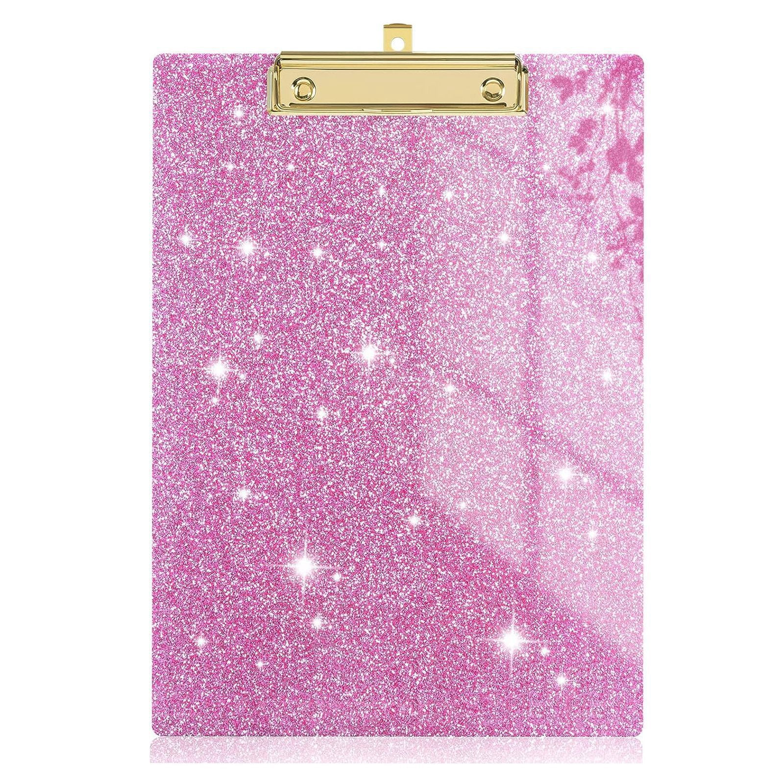 Acrylic Glitter Clipboards, Sparkly Board with Low Profile Gold Clip ...