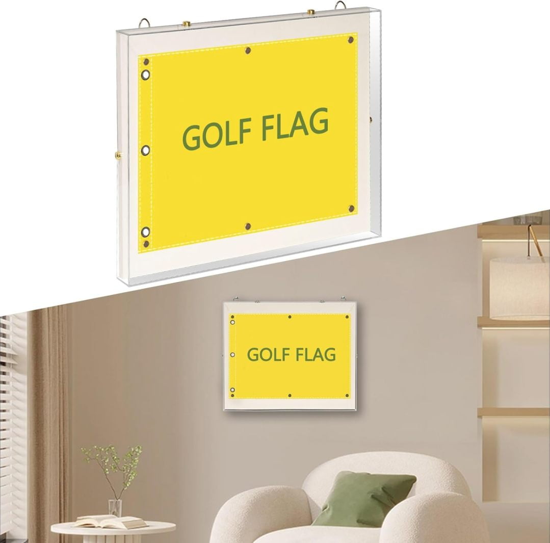 Acrylic Golf Flag Frames for 13'' x 17'' Golf Flag, Clear Boat Golf ...