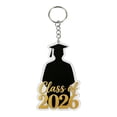 Acrylic Graduation Keychain, Grad Cap & Gown Design Key Ring, 2026 ...