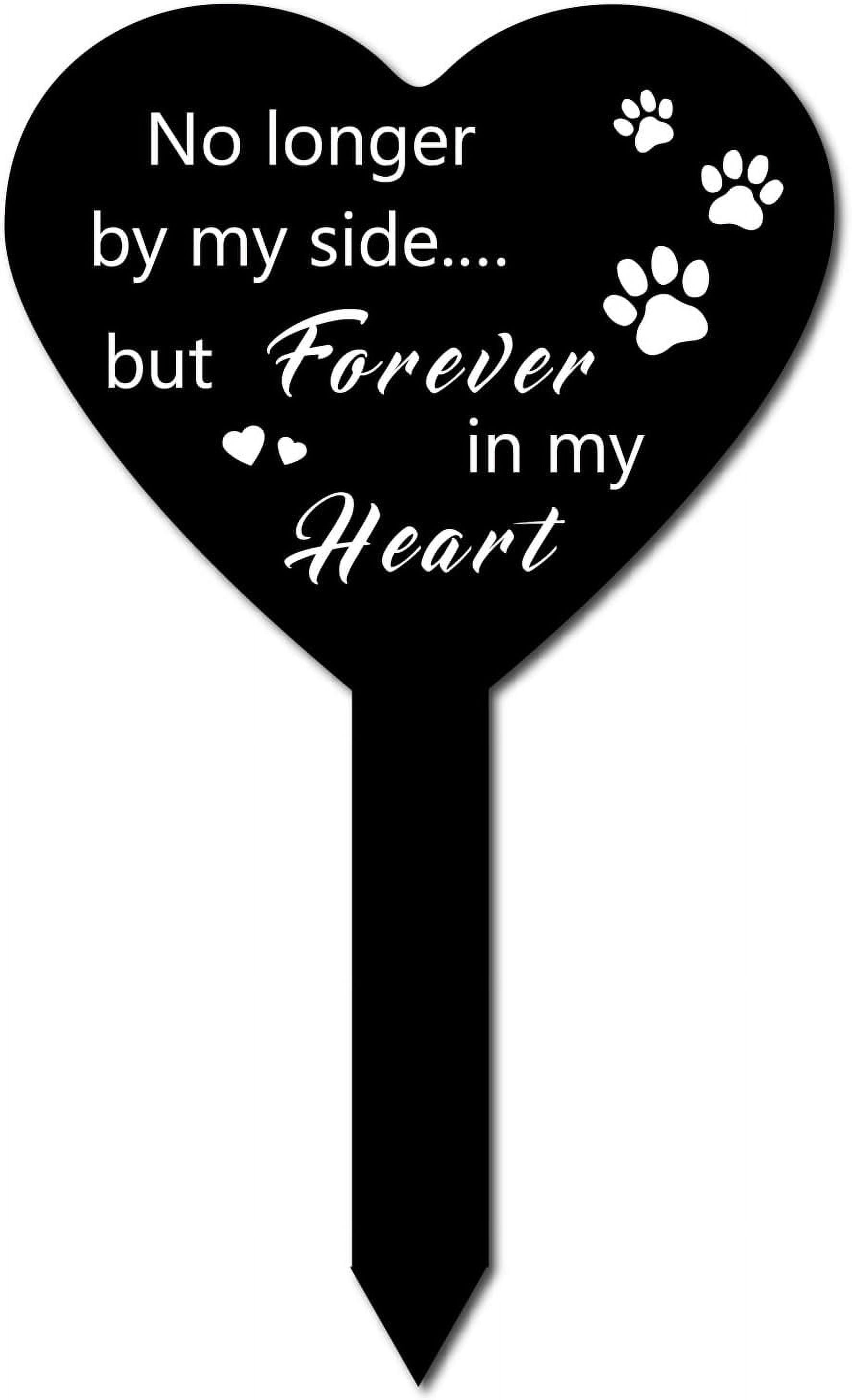 Acrylic Grave Stake Memorial Grave Markers Waterproof Heart Shaped Paw ...