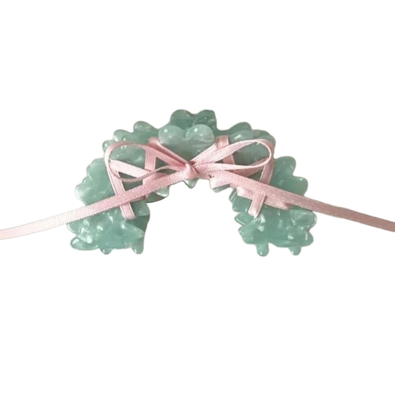 Acrylic Hair Sweet Girl Grab Clip Ribbon Tied Bowknot Acetate Clips ...