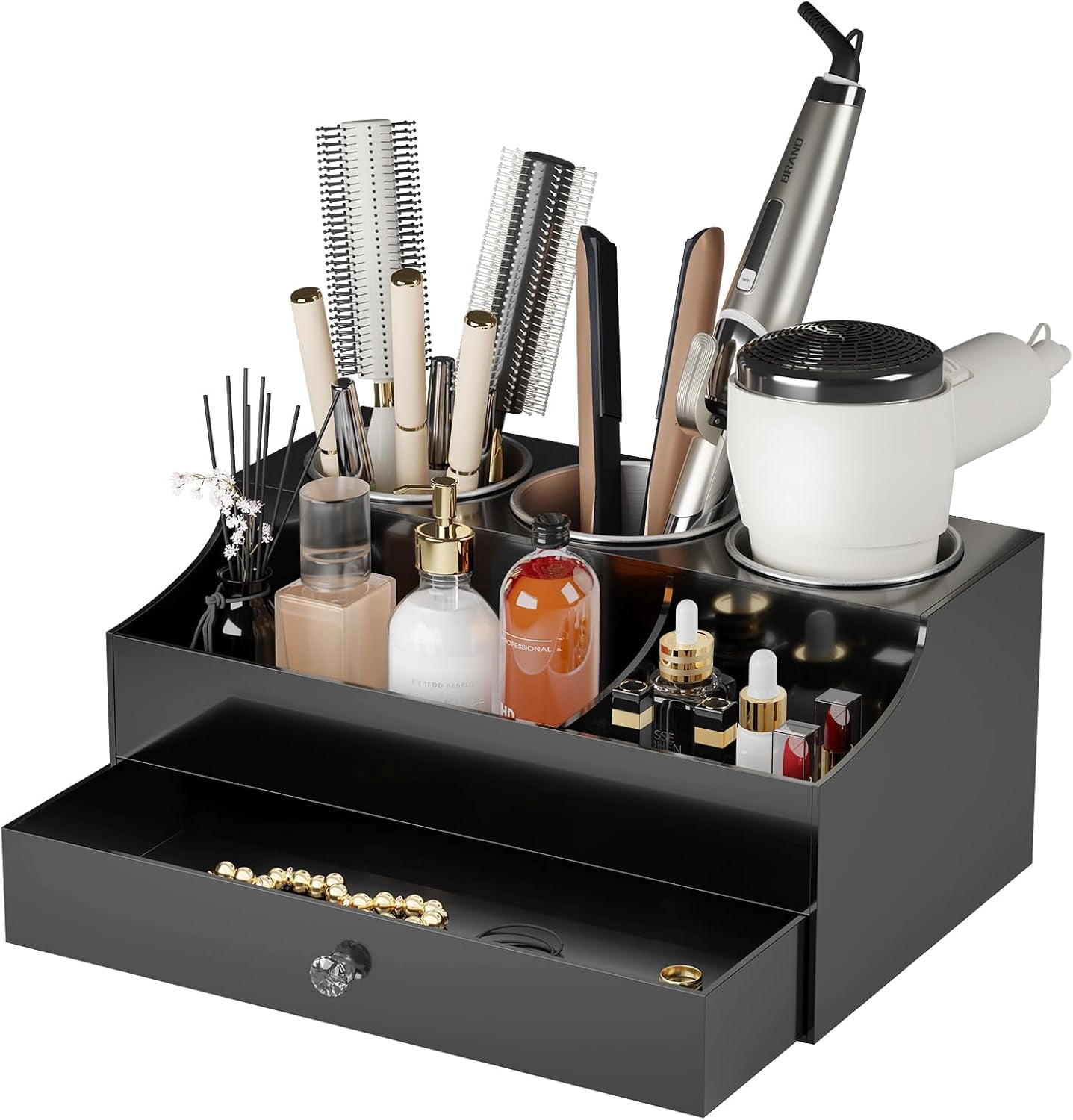 Acrylic Hair Tool Organizer Stand for Blow Dryer Straightener and ...