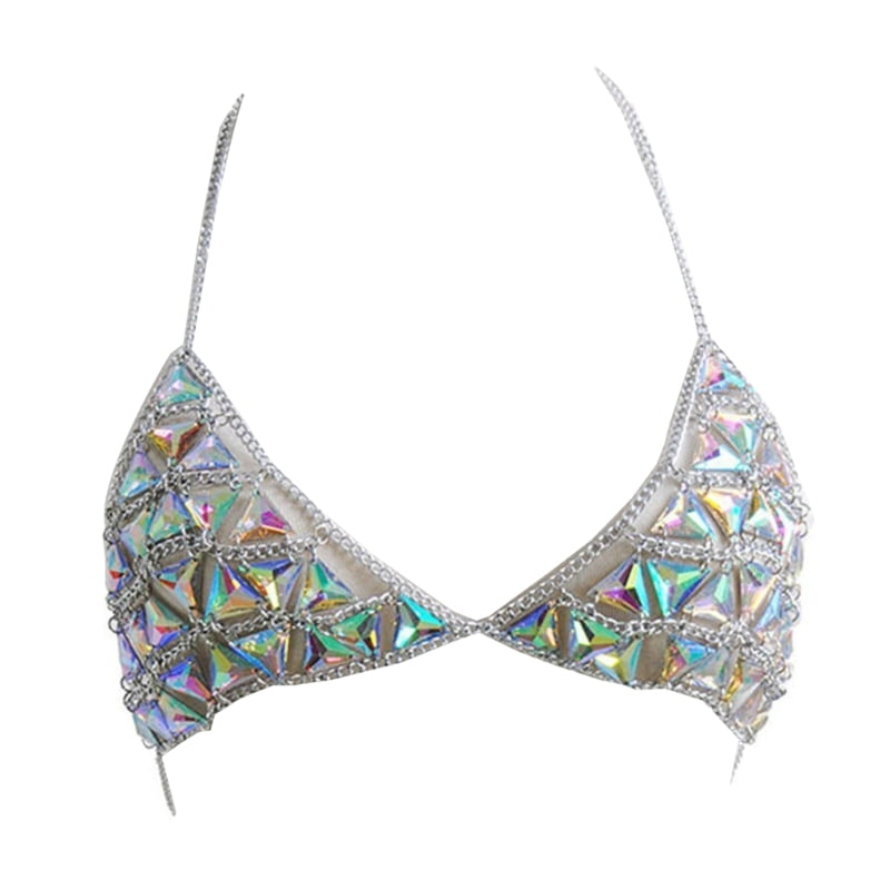 Acrylic Halter-Backless Chest Chains Body Jewelry-Bikini Summer-Beach ...