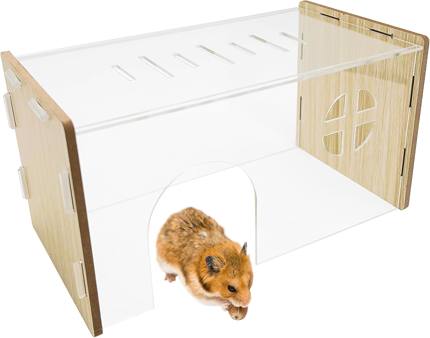 Acrylic Hamster Hideout Transparent Hamster Hide and House Small Animal ...
