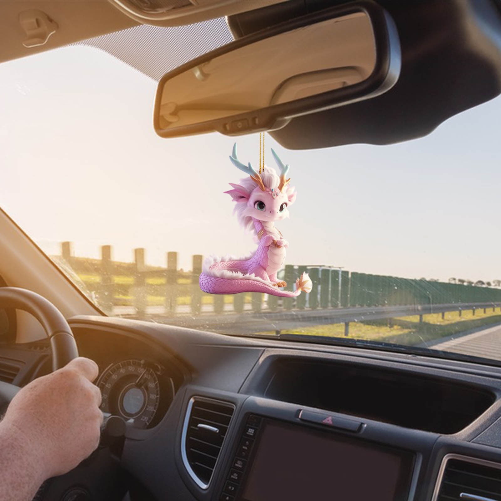 Acrylic Hanging Dragon Airplane Car Rearview Mirror Ornament ...