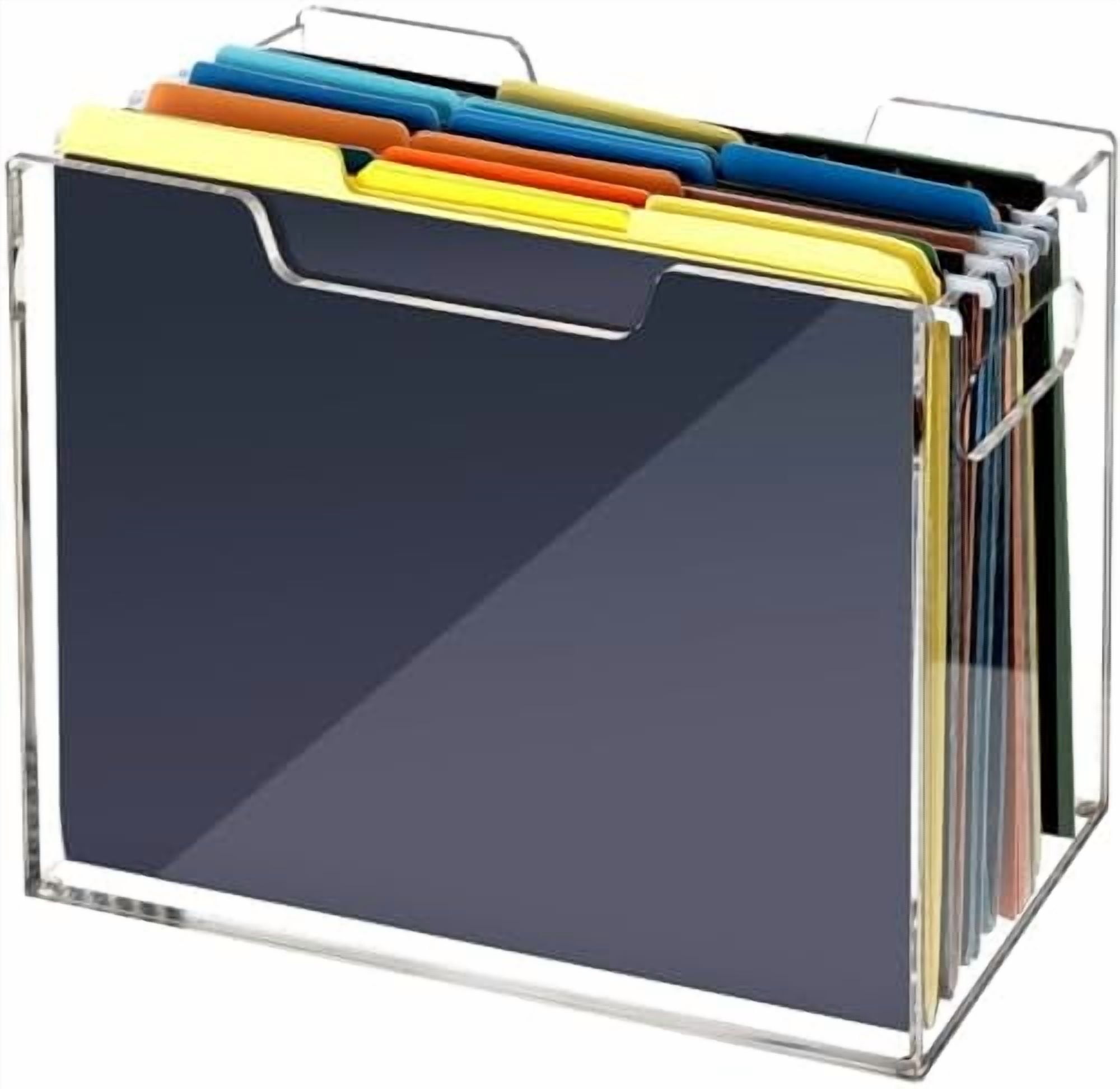 Acrylic Hanging File Folder Organizer, Letter Size Clear Filing ...