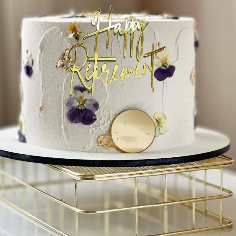 Acrylic Happy Retirement SCH4 Cake Topper,Happy Retirement Cake Toppers ...