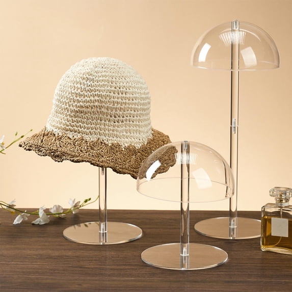 Acrylic Hat Display Rack | Transparent or Black Stand for Baseball Caps ...
