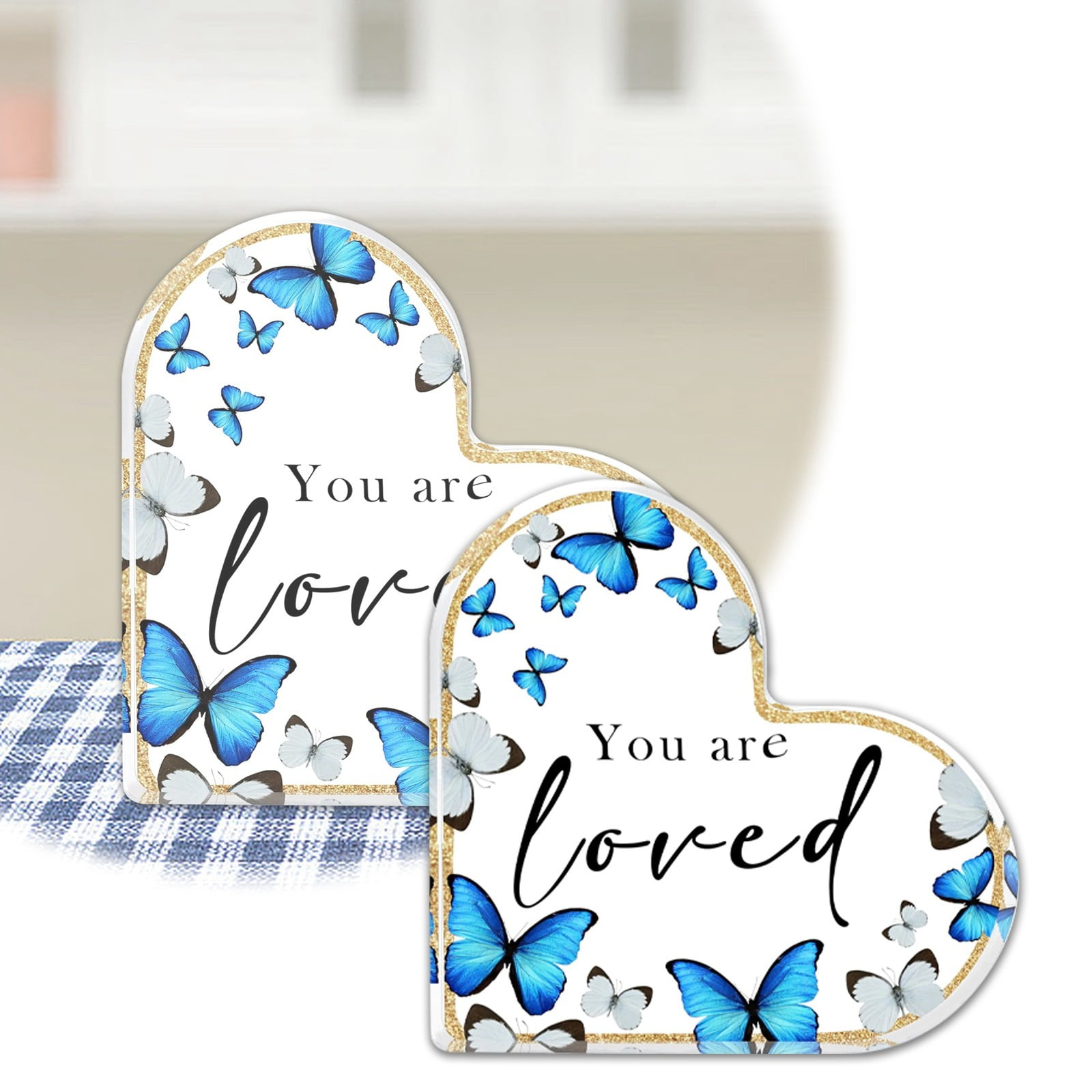 Acrylic Heart Gift for Wife Inspirational Quotes Table Decor Sign ...