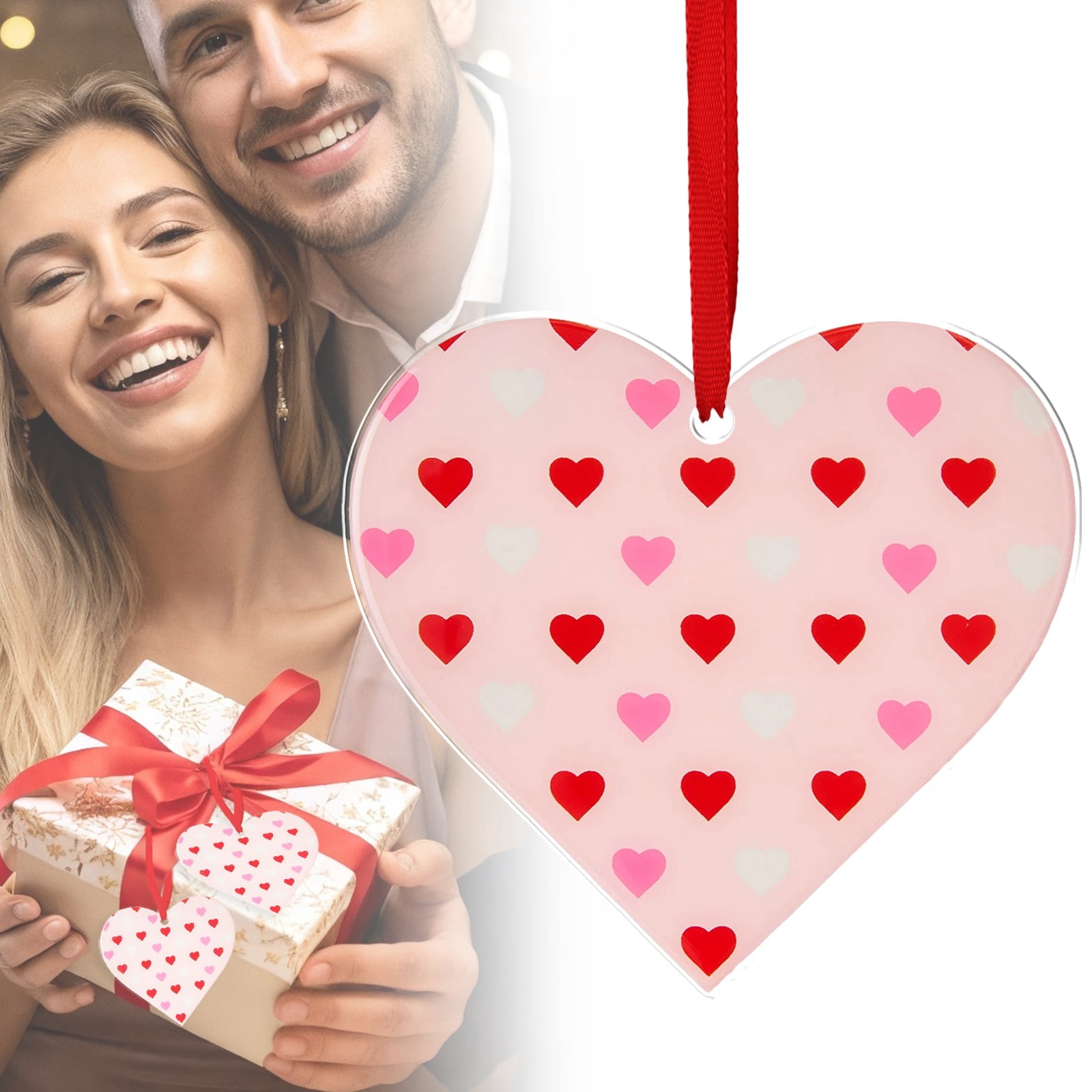 Acrylic Heart Hanging Verdsylv Multicolor 3" Acrylic Heart Hanging ...