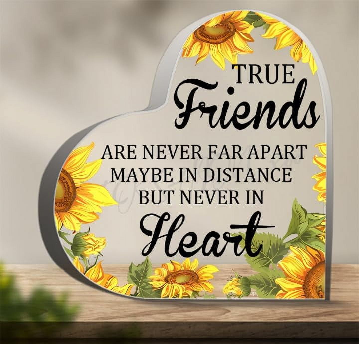 Acrylic Heart Keepsake True Friends Are Never Far Apart Acrylic Sign ...