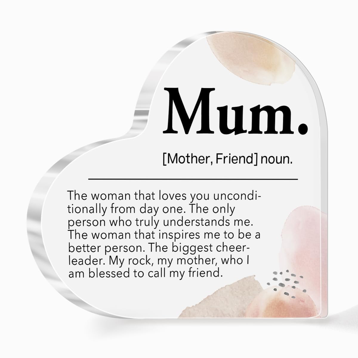 Acrylic Heart Plaque, Mother Definition Introduction - Walmart.com
