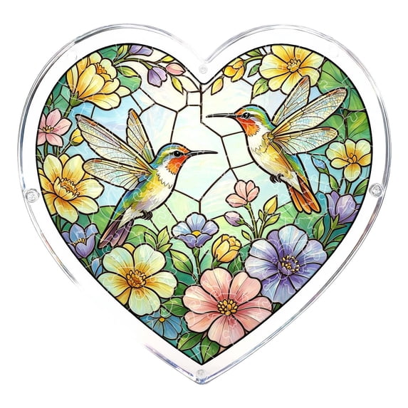 Acrylic Heart Puzzle Wind Chime 94 Piece Hanging Ornament, DIY Assembly ...