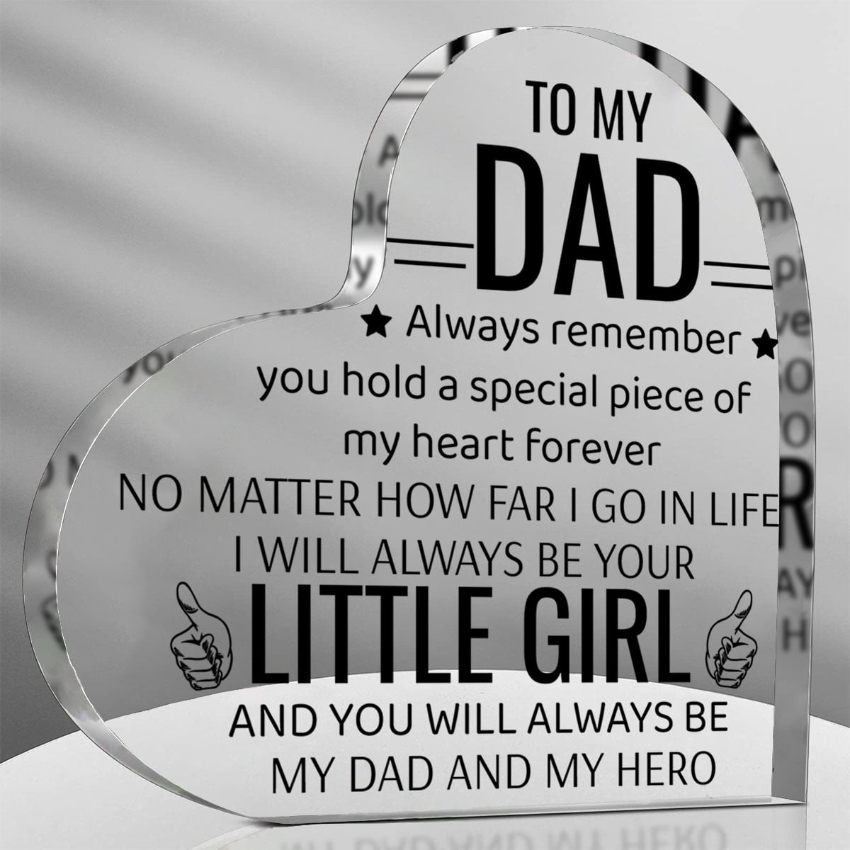 Acrylic Heart-Shaped Plaque, Dad Gift From Daughter & Son, Best Dad ...