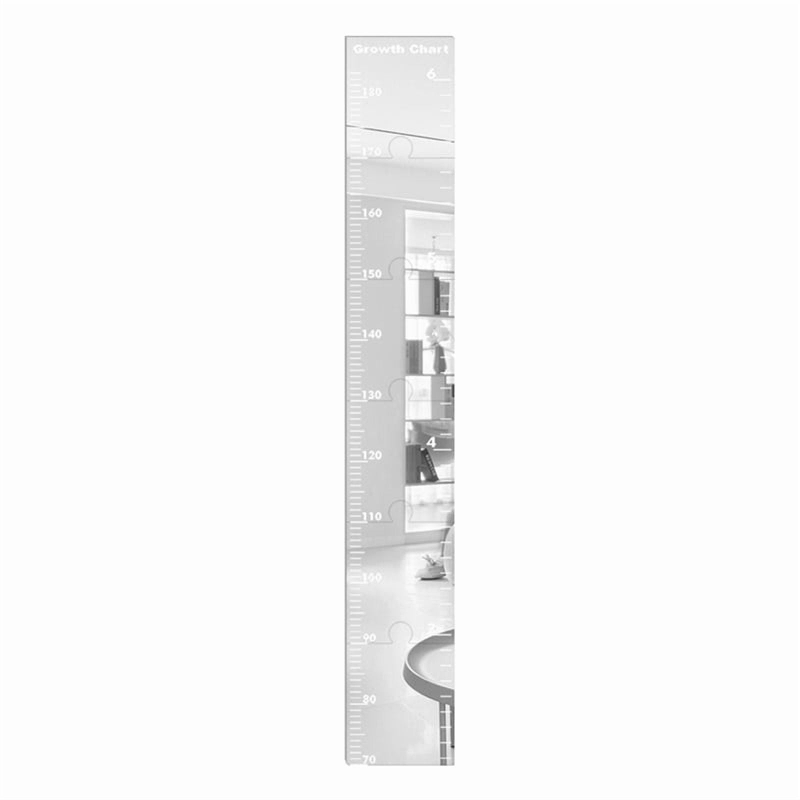 Acrylic Height Measurement Wall Sticker Growth Chart Mirror Decor Ruler ...