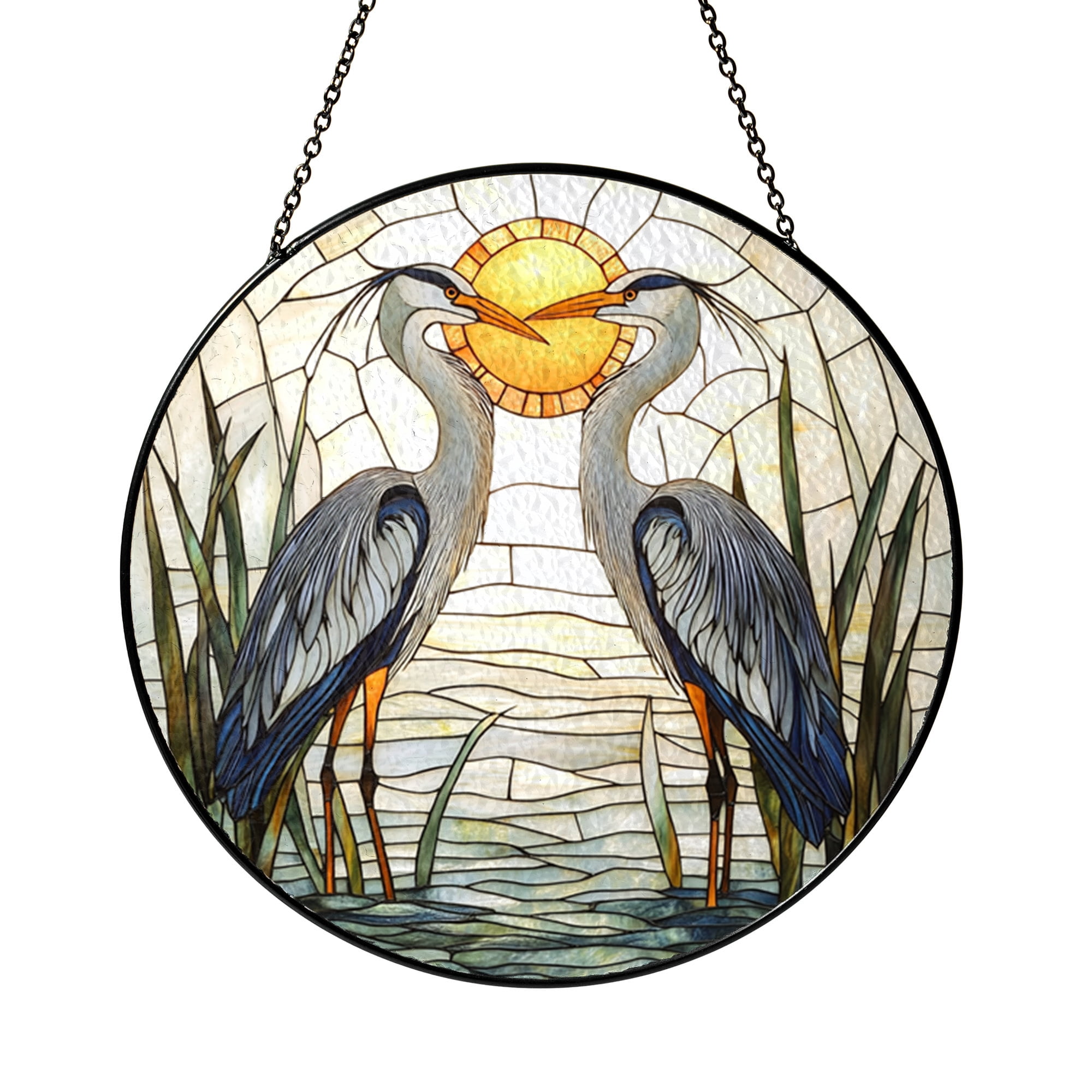 Acrylic Heron Couple Suncatcher, Window Hanging Bird Ornament, Gift for ...