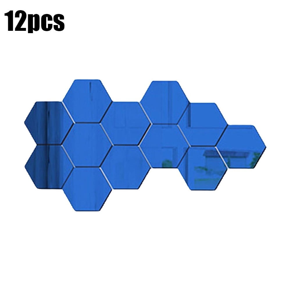 Acrylic Hexagon Mirror Tiles Wall Stickers Easy To Apply Wide Range Of ...
